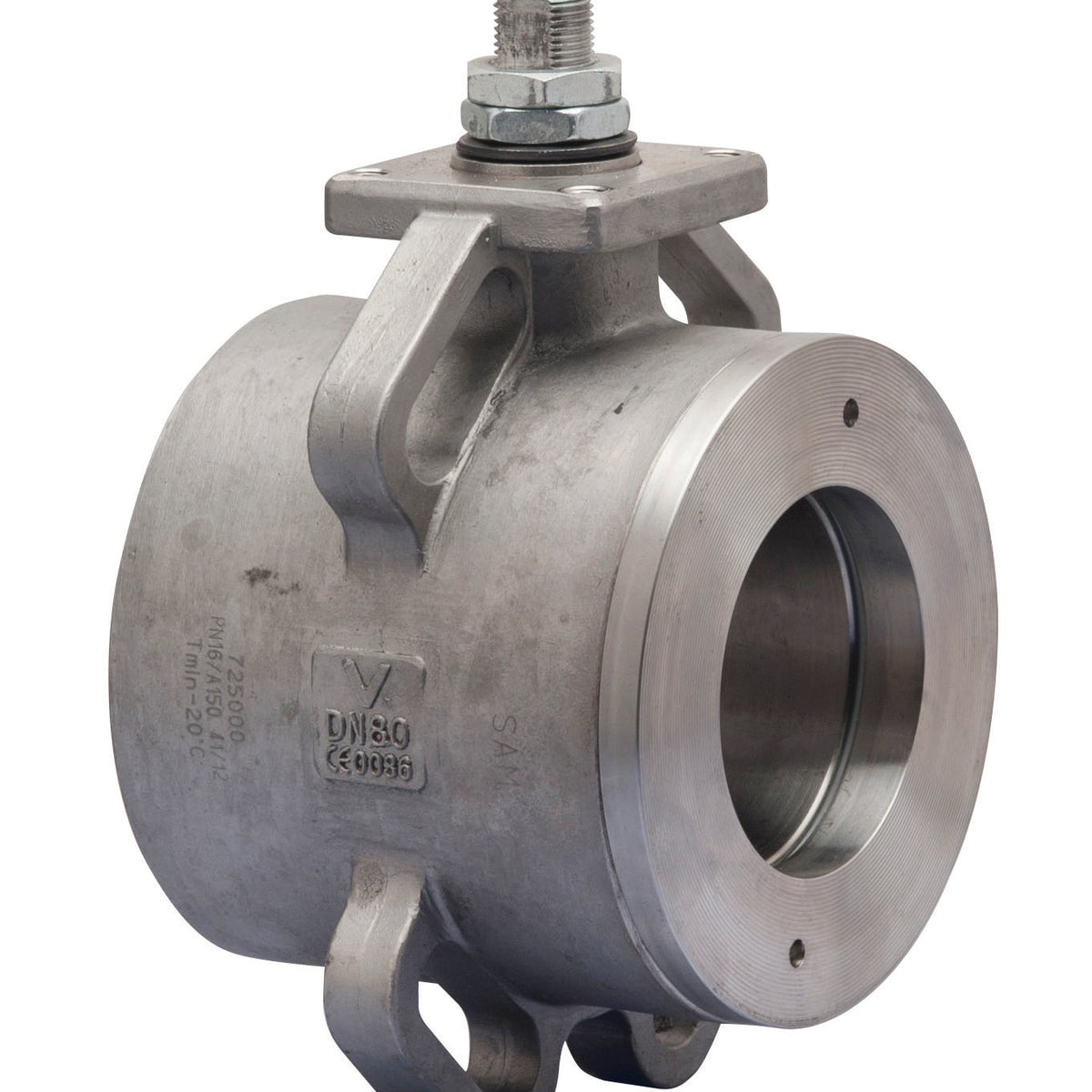 VALPRES SERIES 725002 STAINLESS STEEL FLANGED ANSI 150 "TRUE" WAFER BA ...